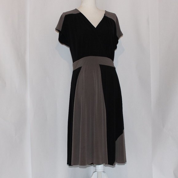 Alfani | Dresses | Alfani Color Block Black And Tan | Poshmark